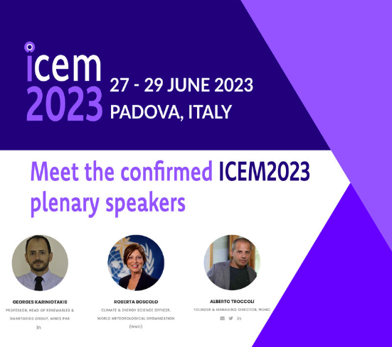 The International Conference Energy & Meteorology (ICEM) is back in 2023! | World Meteorological ...